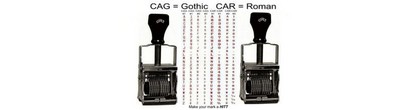 Comet Self-Inking Alphabet Stamps