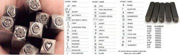 Symbol Steel Hand Stamps