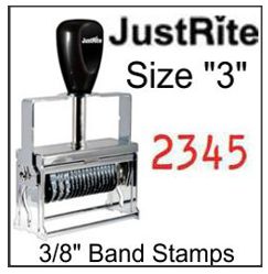 Justrite Self-Inking Numbering Band Stamps