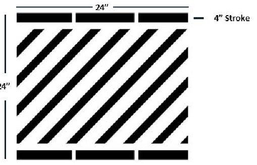 48" No Parking Zone Stripes
