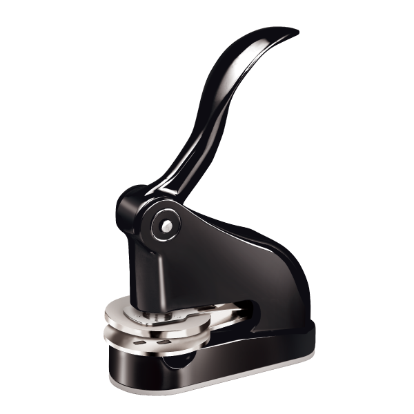 Elegant Black Chrome Desk Embosser Elegant Desk Embosser - Black