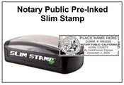 Pre-Inked Notary Slim Stamp Slim Stamp Notary Public Stamp