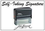Self-Inking Signature Stamp